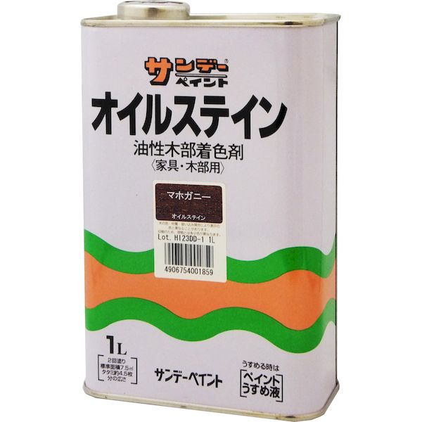 【商品説明】●縦（mm）：65●横（mm）：120●高さ（mm）：195●重量（kg）：約1.0用途●家具、建具、木工品の着色　木製ドア、柱、窓ワク、キャビネット、本棚、工作品など特長●塗りやすく、しかも乾きが速い。●木目を生かして美しく着...