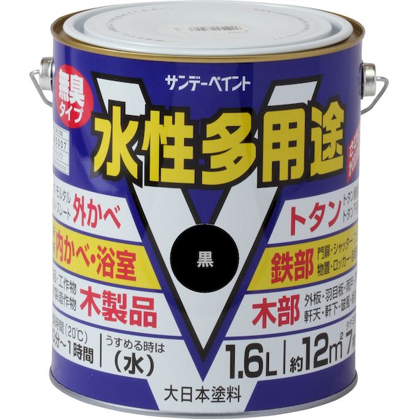 【商品説明】●縦（mm）：150Φ●高さ（mm）：140●重量（kg）：約2.2用途●鉄部、木部、トタン特長●強力さび止め剤、かび止め剤を配合。●落ちついたつやに仕上がります。●乾燥が速く、いやな臭いもおさえてあります。●屋内外のいろいろな...