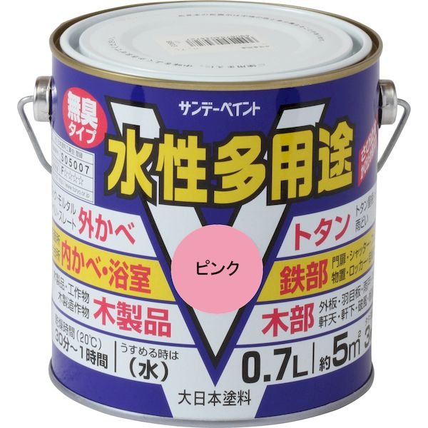 【商品説明】●縦（mm）：120Φ●高さ（mm）：120●重量（kg）：約1.0用途●鉄部、木部、トタン特長●強力さび止め剤、かび止め剤を配合。●落ちついたつやに仕上がります。●乾燥が速く、いやな臭いもおさえてあります。●屋内外のいろいろな...