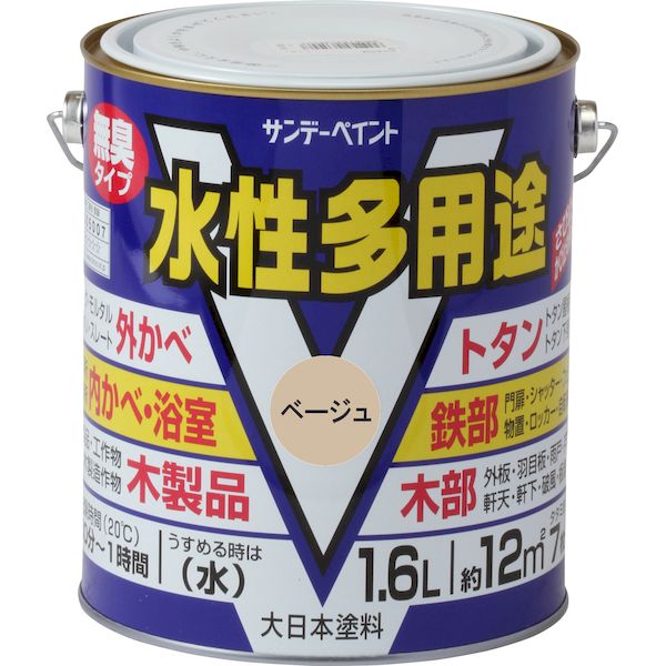 【商品説明】●縦（mm）：150Φ●高さ（mm）：140●重量（kg）：約2.2用途●鉄部、木部、トタン特長●強力さび止め剤、かび止め剤を配合。●落ちついたつやに仕上がります。●乾燥が速く、いやな臭いもおさえてあります。●屋内外のいろいろな...
