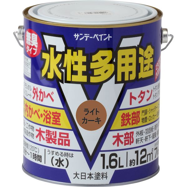 【商品説明】●縦（mm）：150Φ●高さ（mm）：140●重量（kg）：約2.2用途●鉄部、木部、トタン特長●強力さび止め剤、かび止め剤を配合。●落ちついたつやに仕上がります。●乾燥が速く、いやな臭いもおさえてあります。●屋内外のいろいろな...