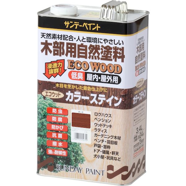 【商品説明】●縦（mm）：105●横（mm）：170●高さ（mm）：285●重量（kg）：約3.2用途●住まいの屋内・屋外の木部／　ログハウス、ペンション、ウッドデッキ、ラティス、ガーデニング用木材、ベンチ、フェンス、羽目板、外板、焼き杉板...