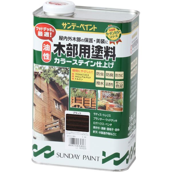 【商品説明】●縦（mm）：82●横（mm）：146●高さ（mm）：214●重量（kg）：約1.5用途●屋内外木部の防虫・防かび・防腐カラーステイン仕上げログハウス、ウッドデッキ、ラティス、トレリス、プランターなどのガーデニング用木材、焼き杉...