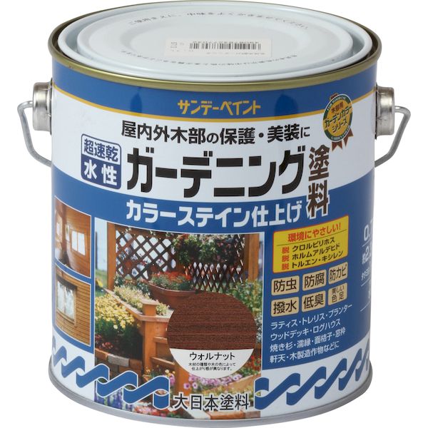 【商品説明】●縦（mm）：120Φ●高さ（mm）：120●重量（g）：約870用途●屋内外木部の防虫・防かび・防腐カラーステイン仕上げログハウス、ウッドデッキ、ラティス、トレリス、プランターなどのガーデニング用木材、焼き杉、ベンチ、ベランダ...