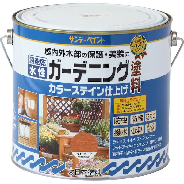【商品説明】●縦（mm）：180Φ●高さ（mm）：140●重量（kg）：約3.4用途●屋内外木部の防虫・防かび・防腐カラーステイン仕上げログハウス、ウッドデッキ、ラティス、トレリス、プランターなどのガーデニング用木材、焼き杉、ベンチ、ベラン...
