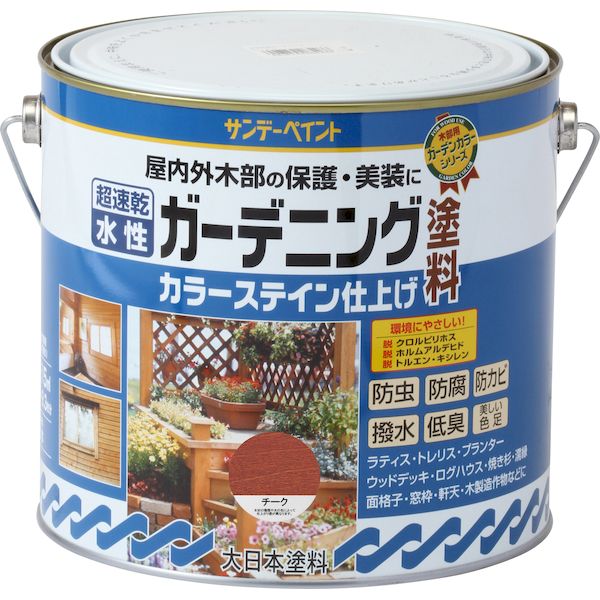 【商品説明】●縦（mm）：180Φ●高さ（mm）：140●重量（kg）：約3.4用途●屋内外木部の防虫・防かび・防腐カラーステイン仕上げログハウス、ウッドデッキ、ラティス、トレリス、プランターなどのガーデニング用木材、焼き杉、ベンチ、ベラン...