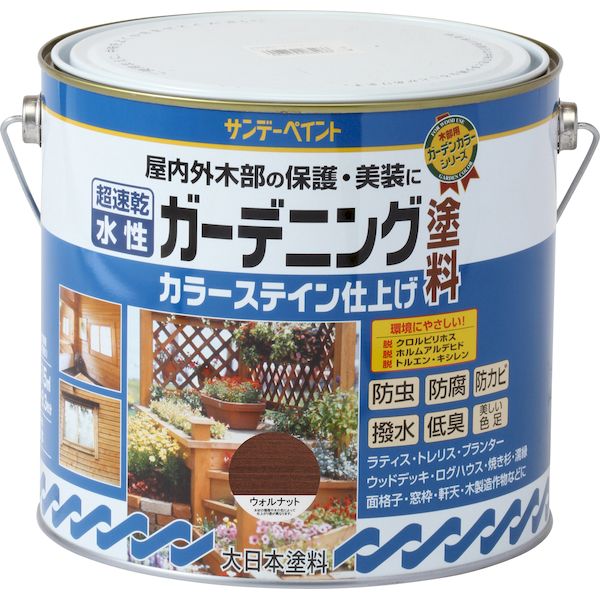 【商品説明】●縦（mm）：180Φ●高さ（mm）：140●重量（kg）：約3.4用途●屋内外木部の防虫・防かび・防腐カラーステイン仕上げログハウス、ウッドデッキ、ラティス、トレリス、プランターなどのガーデニング用木材、焼き杉、ベンチ、ベラン...