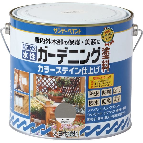 【商品説明】●縦（mm）：180Φ●高さ（mm）：140●重量（kg）：約3.4用途●屋内外木部の防虫・防かび・防腐カラーステイン仕上げログハウス、ウッドデッキ、ラティス、トレリス、プランターなどのガーデニング用木材、焼き杉、ベンチ、ベラン...