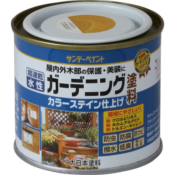 【商品説明】●縦（mm）：70Φ●高さ（mm）：75●重量（g）：約268用途●屋内外木部の防虫・防かび・防腐カラーステイン仕上げログハウス、ウッドデッキ、ラティス、トレリス、プランターなどのガーデニング用木材、焼き杉、ベンチ、ベランダ、木...