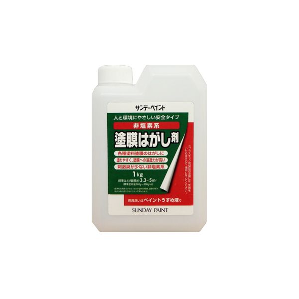 【商品説明】●縦（mm）：63●横（mm）：121.5●高さ（mm）：176●重量（kg）：約1.0用途●屋内外の鉄部・木部・コンクリート・スレートに塗装された塗膜のはくりに特　長●塩素系溶剤（ジクロロメタン）を含まないので、環境にやさしく...