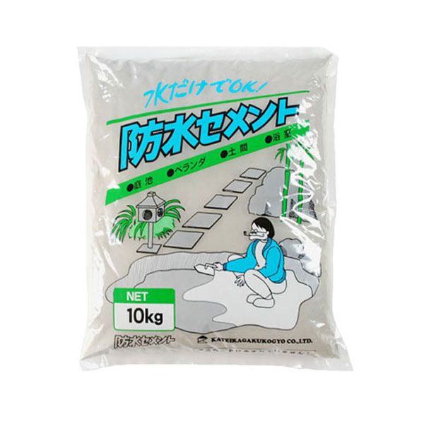 家庭化学工業0120-83-4351【商品説明】●インスタントセメントと同じ要領で水を加え、よく練り合わせて施工することで、すばらしい防水性を発揮します。 ●サイズ：380×320×80mm ●重量：10000gセメント　サンホーム