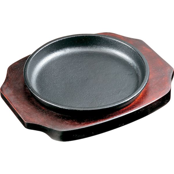 【商品説明】●鉄皿サイズ：約150mm●木台サイズ：約200×160mm●鉄鋳物製