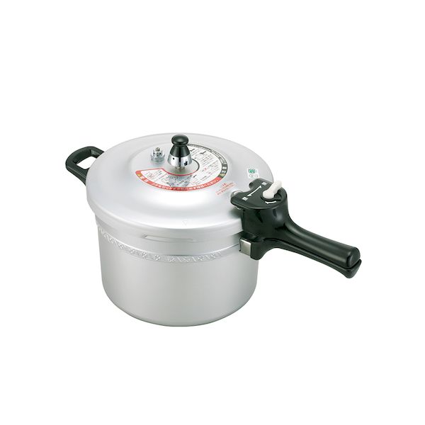 【商品説明】●サイズ：内径220×深さ157mm●満水容量：5.5L●質量：2420g●最大炊飯量：9合●材質：アルミニウム合金●表面加工：アルマイト●調理圧力：0.1MPa（1.0Kg/cmG2）●付属品：オモリ2種類、目皿、掃除棒、取扱...