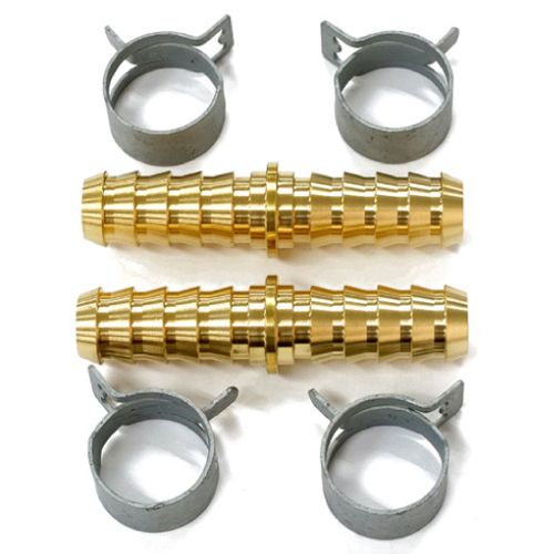 【商品説明】●13Aペアホース用の部品セットです。●規格：13X13●本体材質：黄銅●セット内容●両側タケノコ×2個●ホースバンド×4個カクダイ　三栄水栓　KVK　配管　配管部材　ガス
