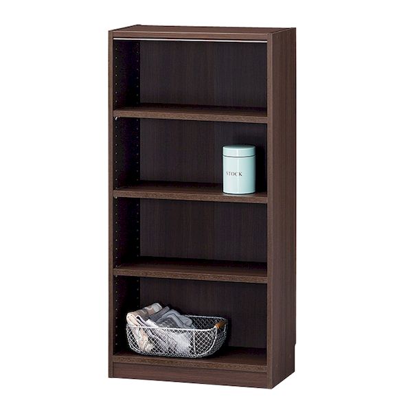 【商品説明】●本棚、整理棚、フリーラック。小物や雑誌、書類などの整理に。幅59cm。高さ120cm。ダークブラウン。●売って安心！高品質で返品率が圧倒的に少ない白井産業の商品なら、販売後のフォローの手間が半減します！●豊富なサイズから選べる...
