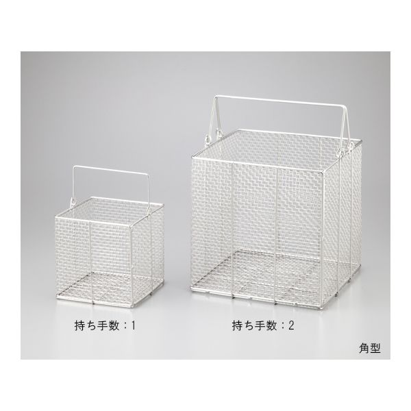 アズワン0120-700-875【商品説明】【仕様】線径：φ0.8×4メッシュ●材質：ステンレス（SUS304）●網目：5.5mm●持ち手数：1●型番：中200●角型●サイズ（mm）：200×200×200類似商品はこちらアズワン 1-34...