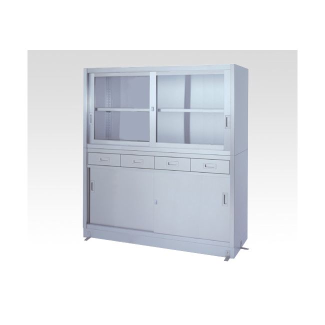 アズワン0120-700-875【商品説明】【仕様】型番：VDG-18060●外寸法（mm）：1800×600×1750●重量：144kg●材質：ステンレス（SUS430）●引出し数：4●付属品：中棚×4枚・耐震固定金具×6個・シリンダー錠...