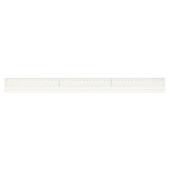 【商品説明】●商品サイズ（単位mm)：45cm●重量（g）：68g●材質：アクリル●包装形態：袋●包装サイズ：460x47x3mm 45cm 定規 アクリル定規 溝付き定規 製図用定規 デザイン定規 建築定規 透明定規 長尺定規 45センチ...