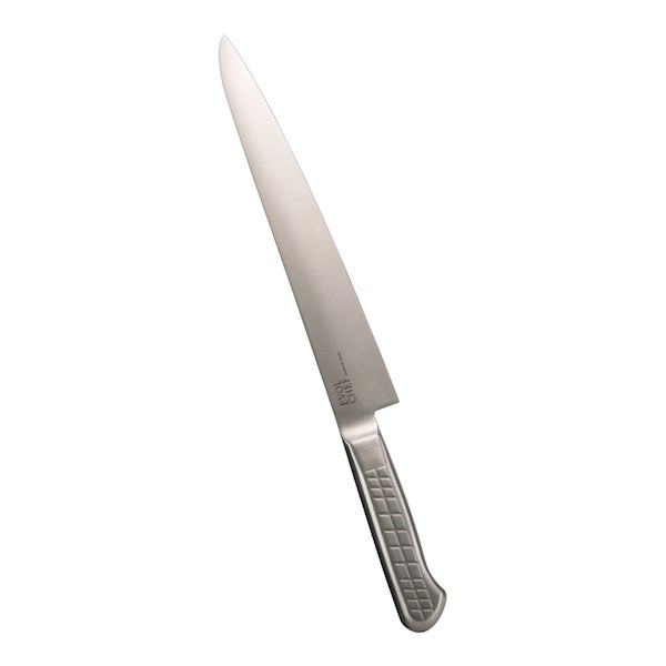 【商品説明】サイズ(cm)、全長(mm)、質量(g)、背厚(mm) 27、407、180、2.0 EVOLCHEF(エボルシェフ)シリーズ●ステンレスの一体構造のため熱湯消毒や食器洗浄機、 食器乾燥機の使用が可能です。●材質:刃身/ハイカー...