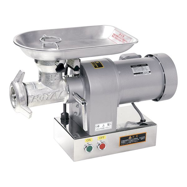 【商品説明】500×210×H340電源:単相100V 50/60Hz消費電力:250W○A69○B46○C80kg/h標準仕様:3.2mmプレート付質量:24kg上皿寸法:365×210×H45付属品:押し棒・掃除棒 ▲サイズ＊▲重量＊▲...