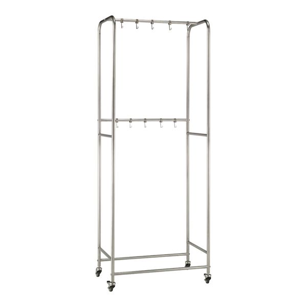 【商品説明】690×430×H1、800材質:本体/ステンレス キャスター/SBRゴム質量:約8.5kg・フック可動式・サビや腐食に強いオールステンレスのモップ収納ラック.・オープンタイプで湿気のこもりや雑菌の繁殖を抑制します。イメージ入れ...