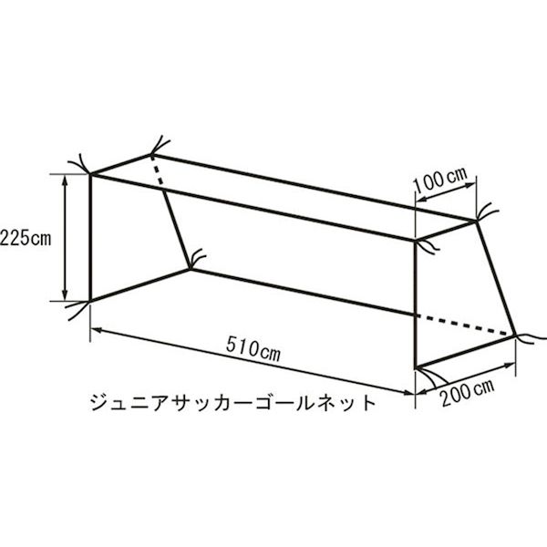 【商品説明】太さ：90T/180本●結節：有結節●網目：四角型目、（【注】ルール上ゴールのサイズは間口と高さの内側サイズだけしか規定されていません。ネットはゴールにかぶせて使用しますので、少し大きめに作っています。ネット・ゲージ●素材ポリエ...
