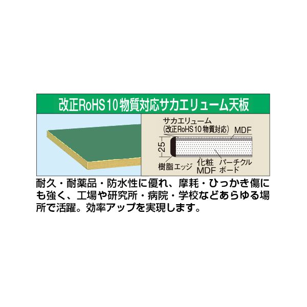 サカエ072-895-0200【商品説明】●豊富なバリエーションのサカエ天板。用途に合わせてお選び下さい。●天板取付ピッチ：500×430mm●外寸：W900×D600×H25mm●天板種類：改正RoHS指令対応サカエリューム天板●天板カラ...