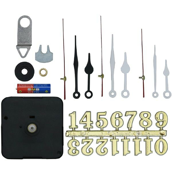 【商品説明】●単3電池1本付針は3種類入りです。●商品サイズ（単位mm)：本体：55×55mm、針：（軸心から針の先端までの寸法）黒・白針：短針50mm、長針72mm、 秒針73mm、白小針：短針42mm、長針60mm、秒針65mm板厚3〜...