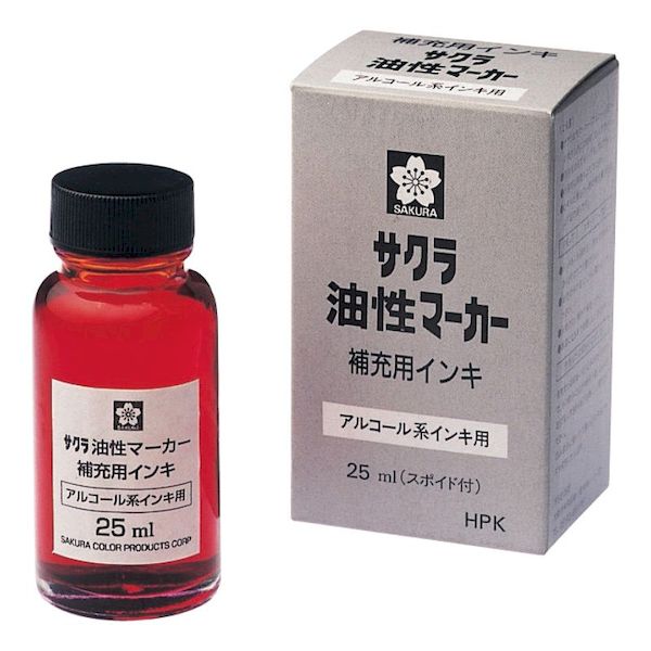 サクラクレパス06-6910-8823【商品説明】●速乾性で筆跡の強い油性マーカーの補充インキです。●紙、段ボール、ガラス、プラスチック、金属などへの筆記に 適しています。●アルコール系インキを使用しています。類似商品はこちらサクラクレパス...