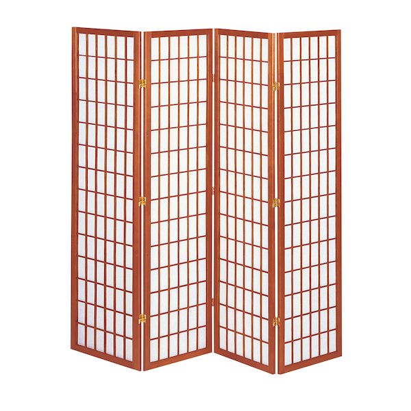 弘益052-409-7611【商品説明】●生産国：台湾●商品サイズ：W450×D20×H1800 mm×4枚●商品サイズ：折り畳み時：W450×H1800×t85 mm●フレーム：天然木(パイン)塗装(ブラウン)●幕部：不織布●丁番：スチー...