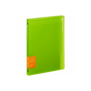 【商品説明】●ビビッドカラーの半透明バインダー。インデックスポケット付き。持ち運びに便利なスリムタイプ。●材質：表紙：半透明カラーPPシート●収容量：リーフ収納目安：30枚●本体サイズ：W210×D16×H270mm●本体重量：153g●穴...