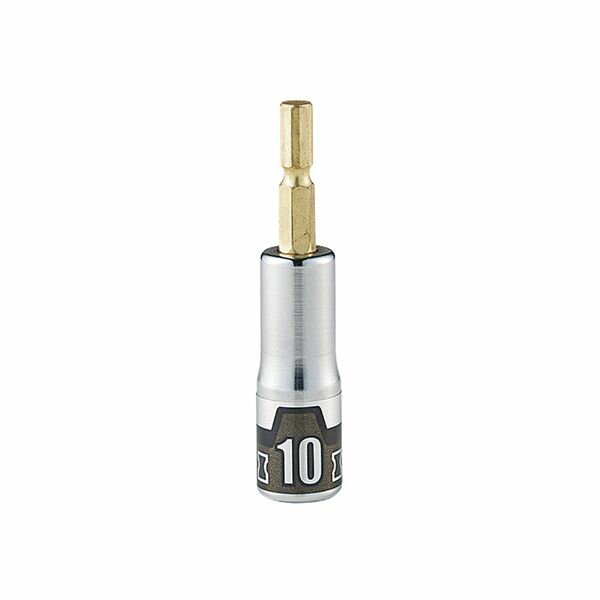【商品説明】●サイズ(mm)：10●シャンクサイズ(inch)：1/4”(6.35mm)●外径(mm)：16●全長(mm)：97●口径部：六角タイプ●質量(g)：74●高所作業を安全に行っていただく為の落下防止機能付きのソケットビットです。...