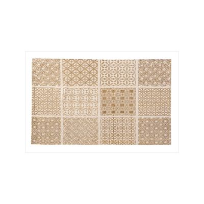 【商品説明】●スペック：コットン●静的耐荷重：設定無し●組立品or完成：完成品いくつもの幾何学模様を組み合わせた、バンダナ風ラグ。細かい模様が綺麗にプリントされています。●サイズ縦_本体（mm）：900●サイズ横_本体（mm）：1300●サ...