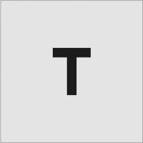 【特長】●吹付用のステンシルプレートです。●ポリプロピレンの薄い板のため曲面にそわせて使用することができます。●材質がポリプロピレンのため、使用後の処理も簡単です。【用途】●駐車場などの吹付用プレートに。【仕様】●表示内容：T●文字サイズ(...