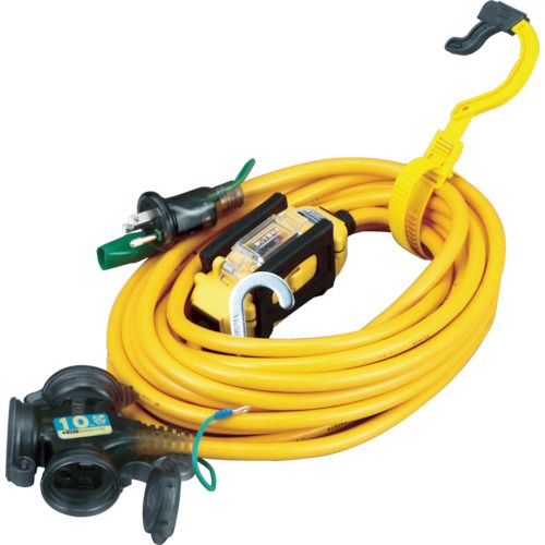 ハタヤメーカーお問い合わせ：0120-686-888【特長】●漏電・使いすぎをコンセントの手前で遮断できる漏電遮断器を簡単に設置できます。●完全防雨構造なので、雨中でも安心して使えます。●衝撃に強いゴム製プロテクターです。●吊り下げて使える...