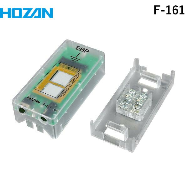 【商品説明】●静電気反応電圧(V)：HBM1000以上●内部抵抗：1MΩ未満●接続端子：4口(ネジ径M4)●重量(g)：55●外形寸法(mm)：42(W)×26(H)×88(D)●静電気の放電電流がターミナルを通過すると、静電気の極性マーク...
