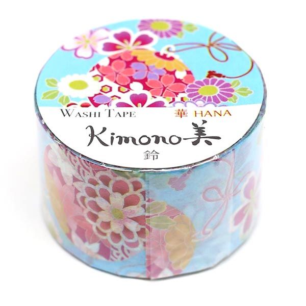 【商品説明】●和紙マスキングテープ●Kimono美シリーズ　華　HANA　友禅柄タイプ　幅25mm●鈴をモチーフにした手描き友禅風の花柄。●日本の美しい友禅柄をアレンジしました。上品で華やかな和柄をお楽しみください。●サイズ縦_本体（mm）...