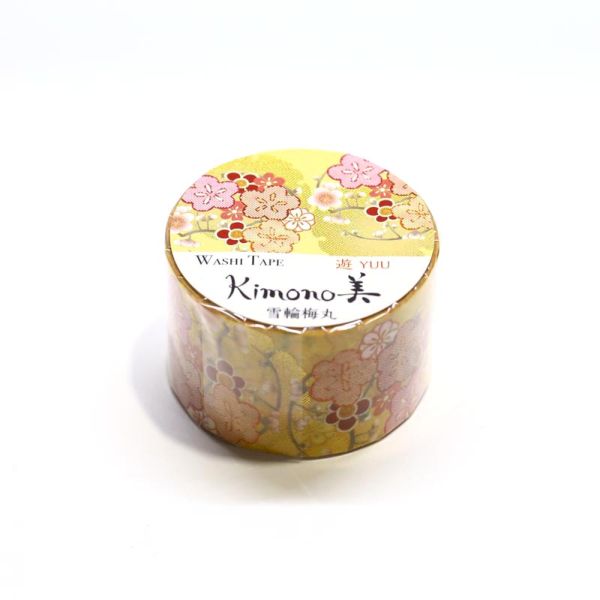 【商品説明】●和紙マスキングテープ●Kimono美シリーズ　遊　YUU　レトロモダンタイプ　幅25mm●梅をレトロにアレンジした「梅の花丸」。●懐かしくて新しい和模様を表現しました。遊び心のある可愛い和柄をお楽しみください。●サイズ縦_本体...