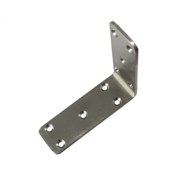 【商品説明】●錆に強いステンレス製の補強金具です。●サイズ：幅30×長さ90×90mm/板厚…3mm/ビス穴径…4.5mm●材質：SUS304ステンレス(ヘアーライン仕上げ)●穴数：10ケ所。●仕上：ヘアーライン仕上。類似商品はこちらハイロ...