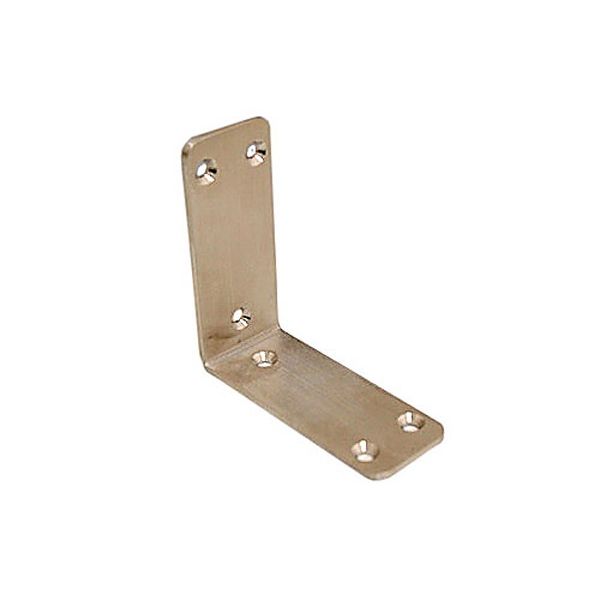 【商品説明】●錆に強いステンレス製の補強金具です。●サイズ：幅30×長さ105×105mm/板厚…3mm/ビス穴径…4.5mm●材質：SUS304ステンレス(ヘアーライン仕上げ)●穴数：10ケ所。●仕上：ヘアーライン仕上。類似商品はこちらハ...