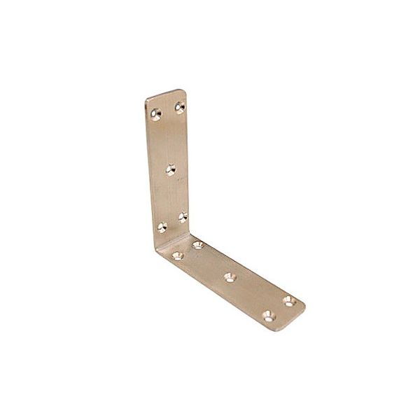 【商品説明】●錆に強いステンレス製の補強金具です。●サイズ：幅30×長さ120×120mm/板厚…3mm/ビス穴径…4.5mm●材質：SUS304ステンレス(ヘアーライン仕上げ)●穴数：6ケ所。●仕上：ヘアーライン仕上。類似商品はこちらハイ...