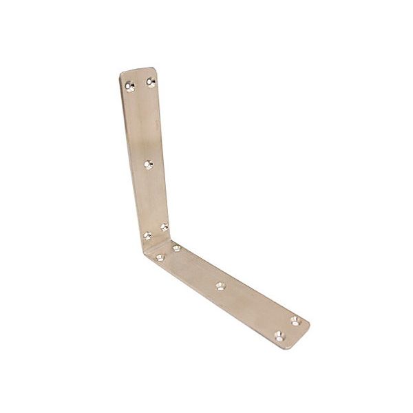 【商品説明】●錆に強いステンレス製の補強金具です。●サイズ：幅30×長さ150×150mm/板厚…3mm/ビス穴径…4.5mm●材質：SUS304ステンレス(ヘアーライン仕上げ)●穴数：10ケ所。●仕上：ヘアーライン仕上。類似商品はこちらハ...