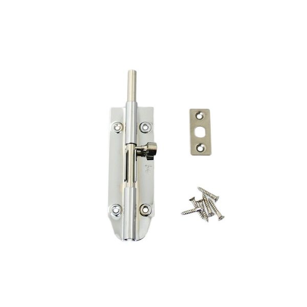 【商品説明】●開き戸などを固定する金具です。●防犯用補助錠金具●サイズ：90mm/本体ビスピッチ…56×18.5mm●材質：鉄(クロームメッキ仕上)類似商品はこちらハイロジック 4960983176627 17613円ハイロジック 4960...