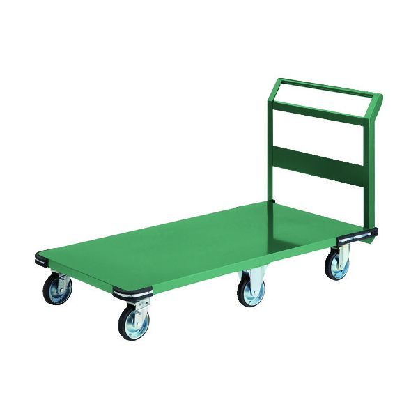 【商品説明】【特長】●重量物・運搬に適した6輪タイプです。●荷台寸法が1400×750mmと大型にもかかわらず中央部の固定車が他の自在車より少しだけ飛び出しているため、コンパクトな回転が可能です。●キャスターの4角前後コーナーにはクッション...