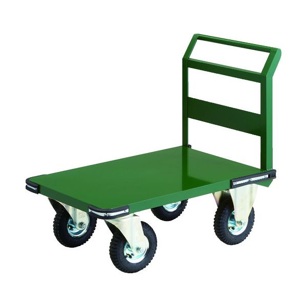 【商品説明】【特長】●鋼鉄製台車はオール溶接構造のため強度が抜群で機能的設計です。●あらゆる角度からの衝撃に強く、4角前後コーナーにはクッションゴムがつけられて安全です。●悪路や段差の有る場所でもらくらく運搬できます。【仕様】●均等荷重(k...