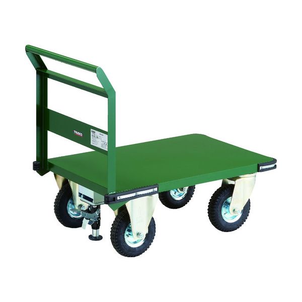 【商品説明】【特長】●鋼鉄製台車はオール溶接構造のため強度が抜群で機能的設計です。●あらゆる角度からの衝撃に強く、4角前後コーナーにはクッションゴムがつけられて安全です。●悪路や段差の有る場所でもらくらく運搬できます。【仕様】●均等荷重(k...