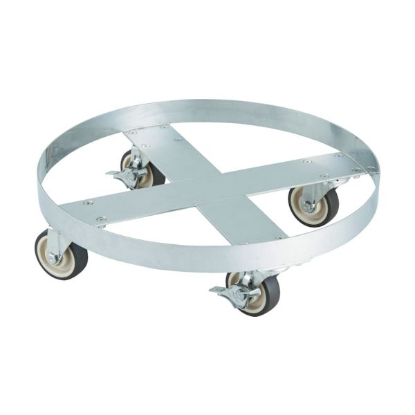 【商品説明】【特長】●オールステンレス製のドラム缶用平台車です。●本体、およびキャスター金具までSUS304製ですので、さびにくく、クリーンルームでの使用もできます。●十字型タイプです。【用途】●食品工場、研究施設、クリーンルームなど。●ド...