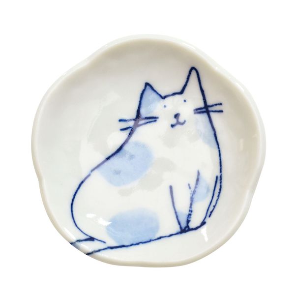 【商品説明】●ねこ好きにはたまらない。●可愛いにゃんこが描かれたお皿です。●サイズ（約）：Φ6×H1．3cm（内高0．6cm）●重量（約）：235g●材質：陶器（美濃焼）●生産国：日本