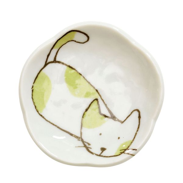 【商品説明】●ねこ好きにはたまらない。●可愛いにゃんこが描かれたお皿です。●サイズ（約）：Φ6×H1．3cm（内高0．6cm）●重量（約）：235g●材質：陶器（美濃焼）●生産国：日本