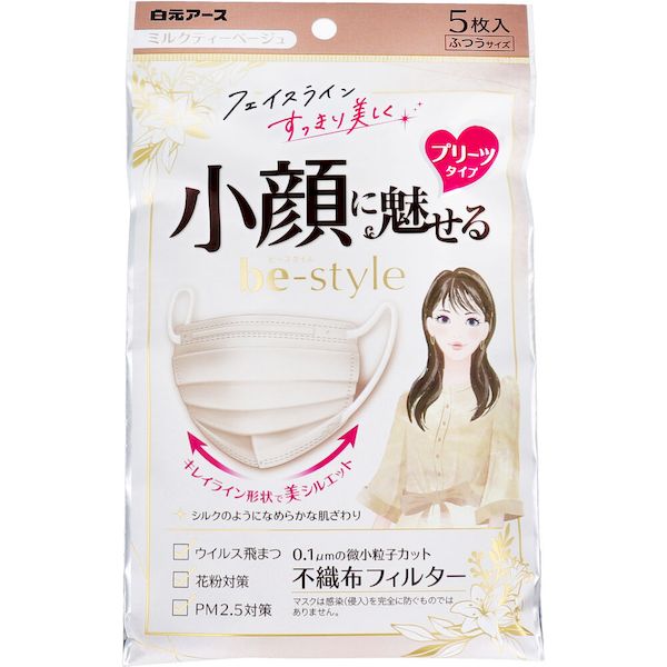 よく一緒に購入されている商品4902407582546 ビースタイル 涼や834円【商品説明】【発売元：白元アース株式会社】【サイズ】90X165mm【素材】本体・フィルタ部・・・ポリプロピレン、ポリエチレン耳ひも部・・・ナイロン、ポリウレ...